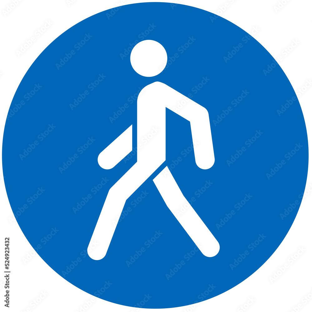 Pedestrian crossing road sign template Stock Vector | Adobe Stock