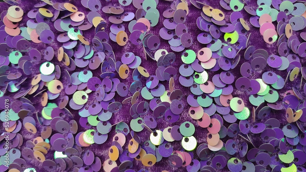 Photo Stock Fondo de lentejuelas de colores tornasoladas violeta, rosa ...