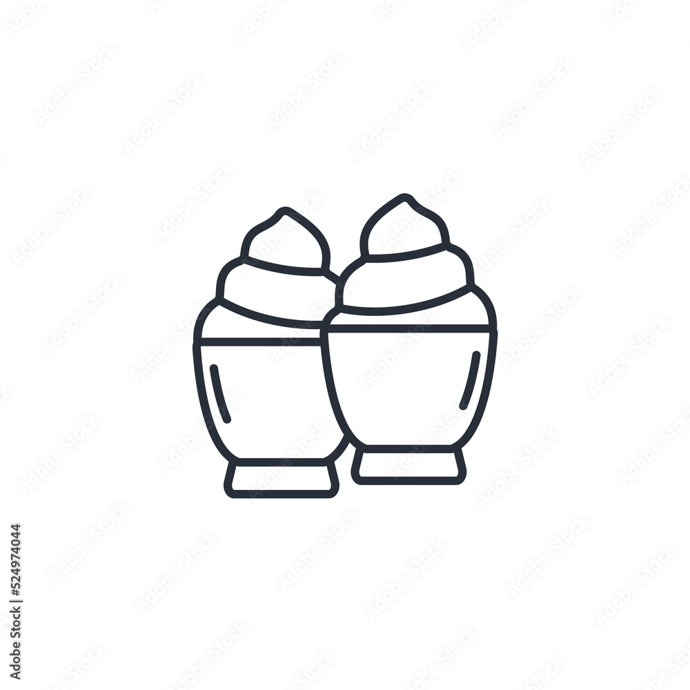 whipped cream icons symbol vector elements for infographic web Stock ...