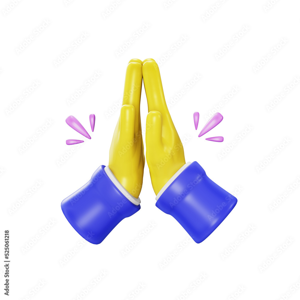 Illustration Stock hand clapping clap 3d emoji clapping 3d emoji ...