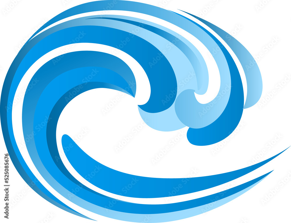 Navy blue ocean wave vector illustration Stock Illustration | Adobe Stock