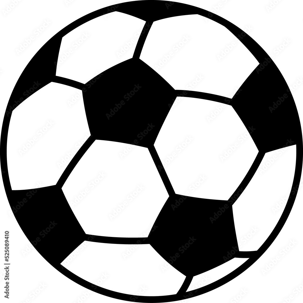 Soccer ball outline vector illustration Stock Illustration | Adobe Stock
