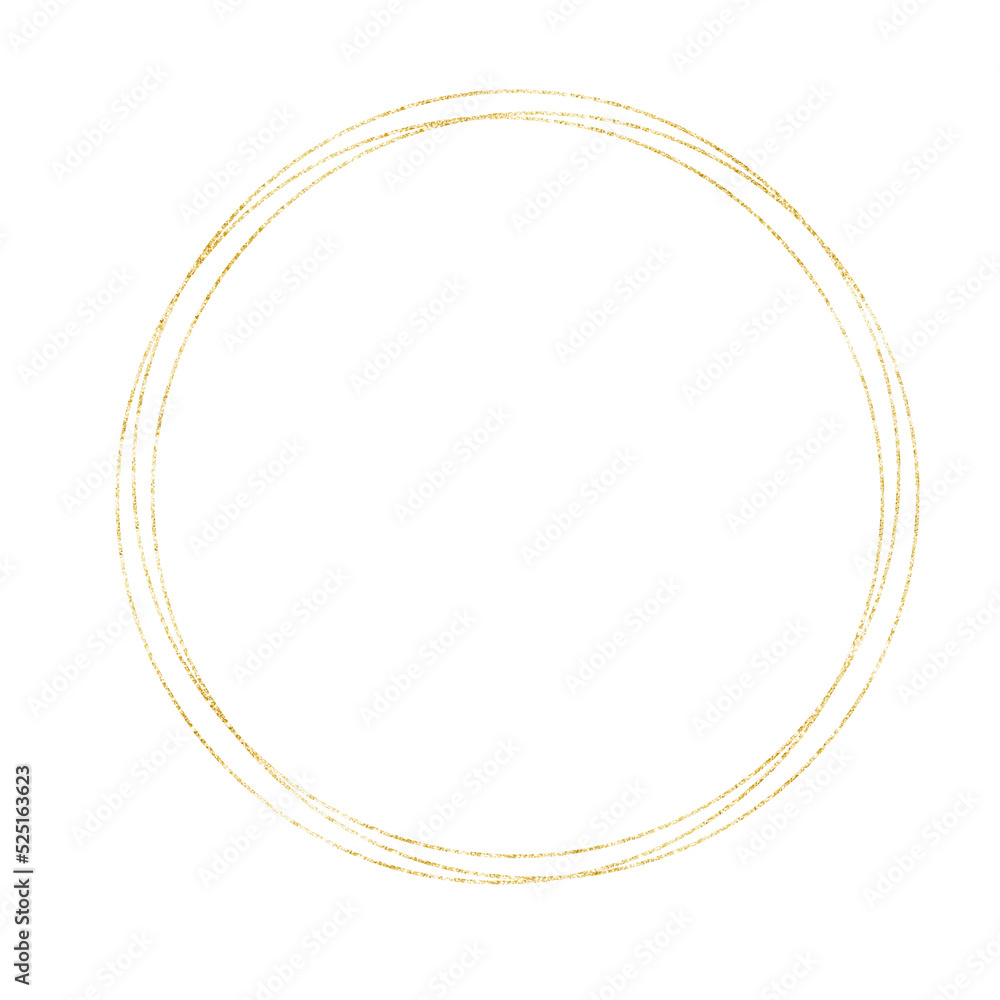 Round golden frame, gold circles. Isolated png illustration ...