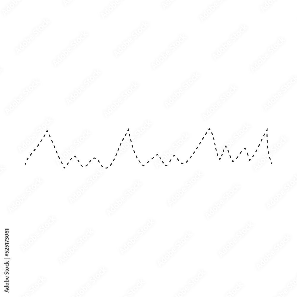 Prewriting tracing lines and curve shapes element for preschool ...