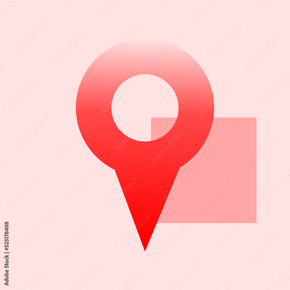Location map icon, gps pointer mark Stock Vector | Adobe Stock