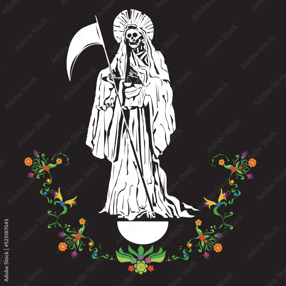 The SANTA MUERTE, symbol of praise, respect and adoration in Mexico and ...