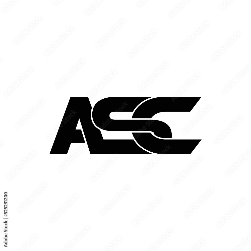 ASC letter monogram logo design vector Stock Vector | Adobe Stock