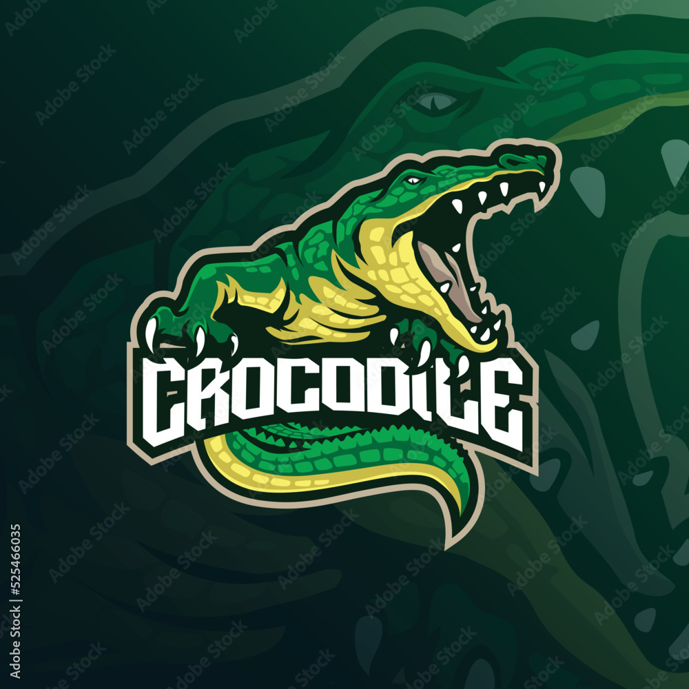 crocodile mascot logo design vector with modern illustration concept ...
