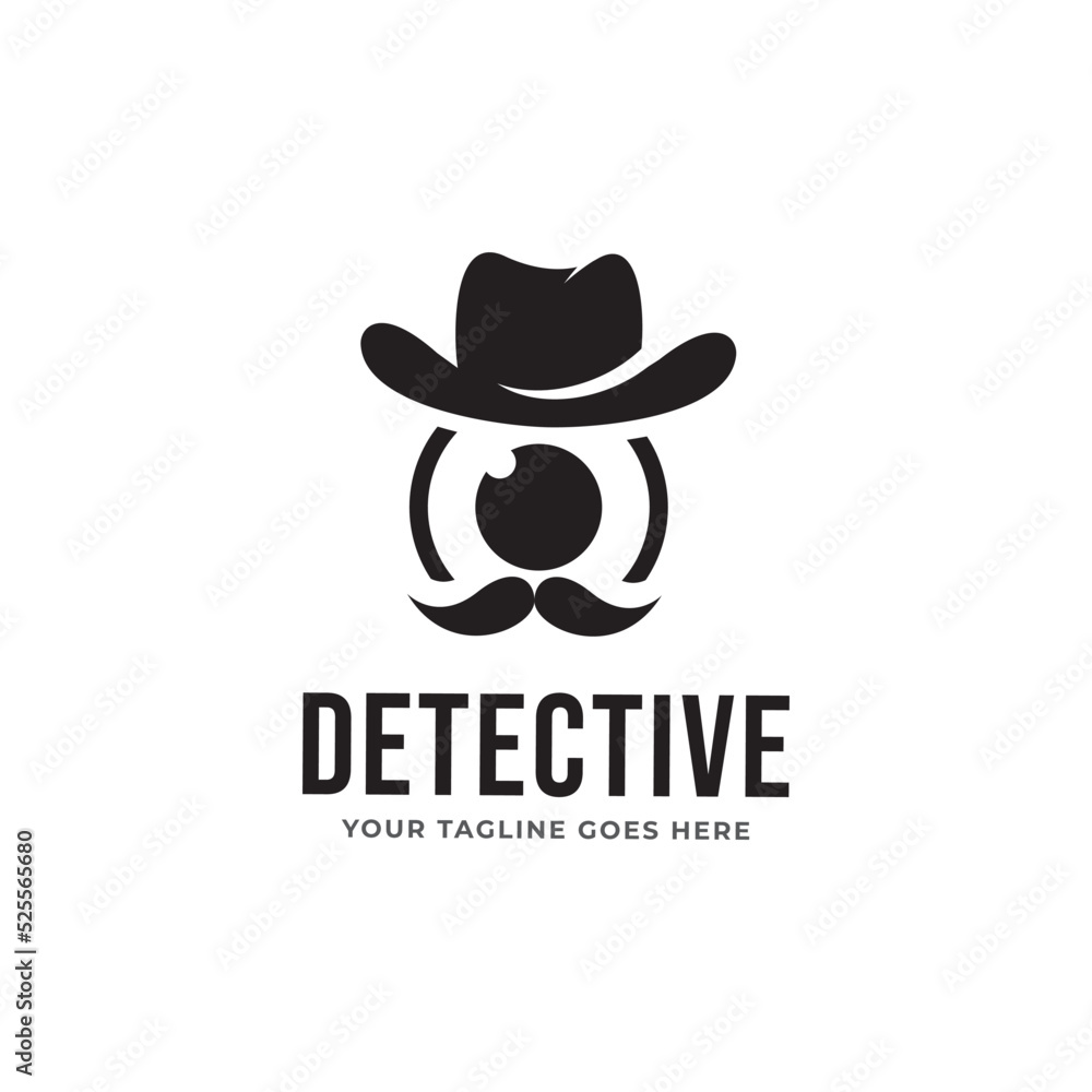 Detective logo design vector template. Stock Vector | Adobe Stock