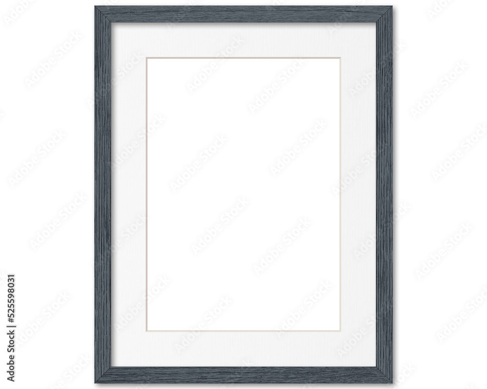 Empty frame. Blank grey mounted small portrait frame transparent Stock ...