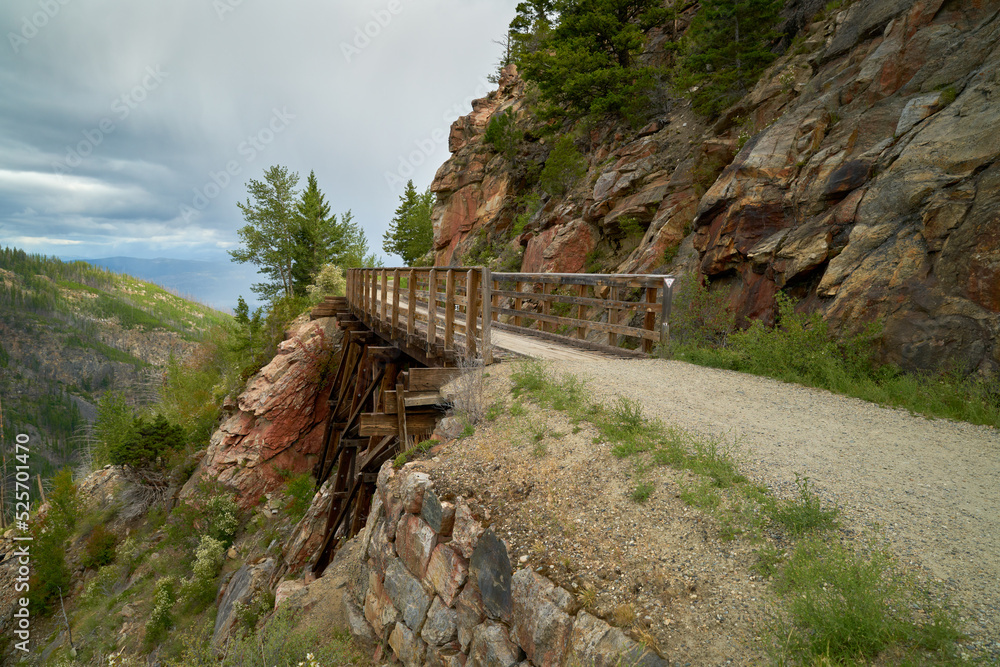 Myra Canyon Trestle 17 Kelowna. Historic railroad trestles used for ...