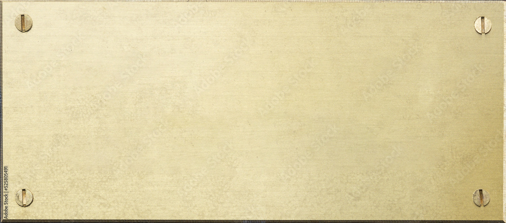 Brass plaque background with a brush metal texture and screws, png ...