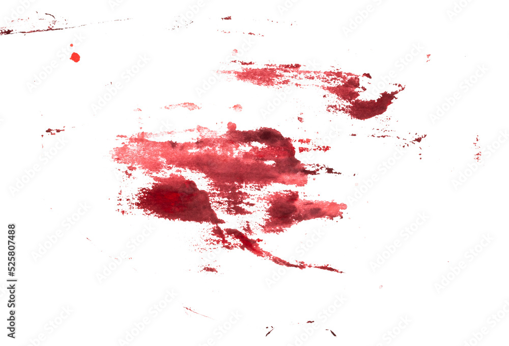 Blood Splatter Smear Stain Overlay Isolated on White Background Stock ...