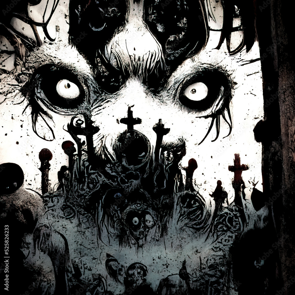 Ancient Ethnic Horror Symbols Comic Style Clipart Illustrasyon Stock ...