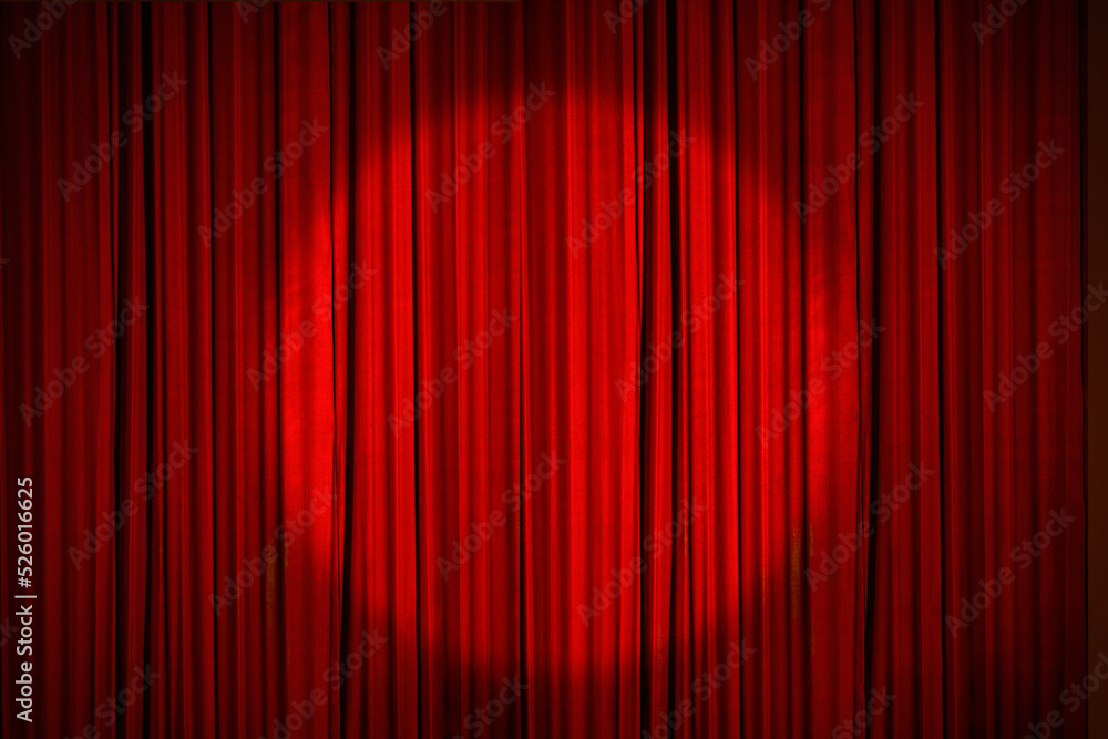 Red Curtain Screen background with spot light Stock Photo | Adobe Stock