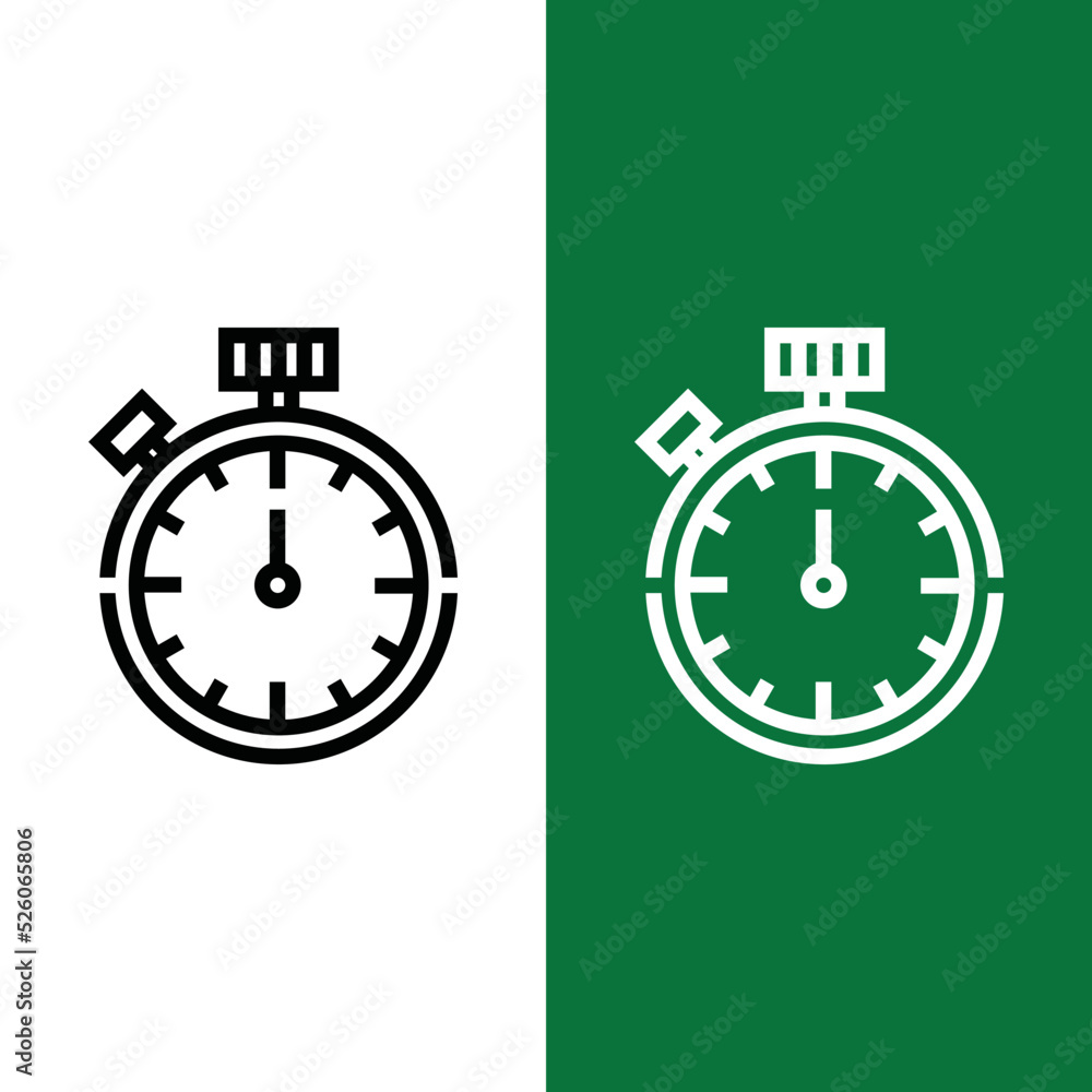 Football or Soccer Stopwatch icon in Outline Style. a stopwatch to show ...