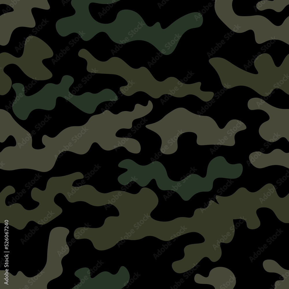 Camouflage texture seamless pattern. Abstract modern military camo ...