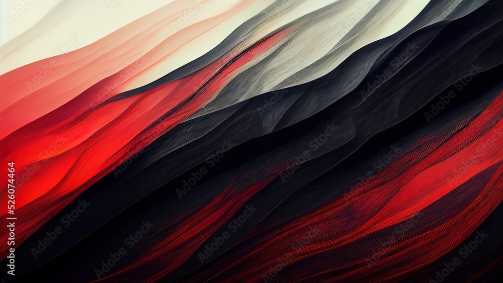 Modern abstract red and black textures. Dark, sombre waves pattern ...