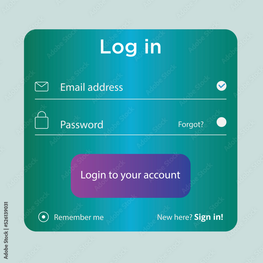 Set of Sign Up and Sign In forms.Registration and login forms page ...