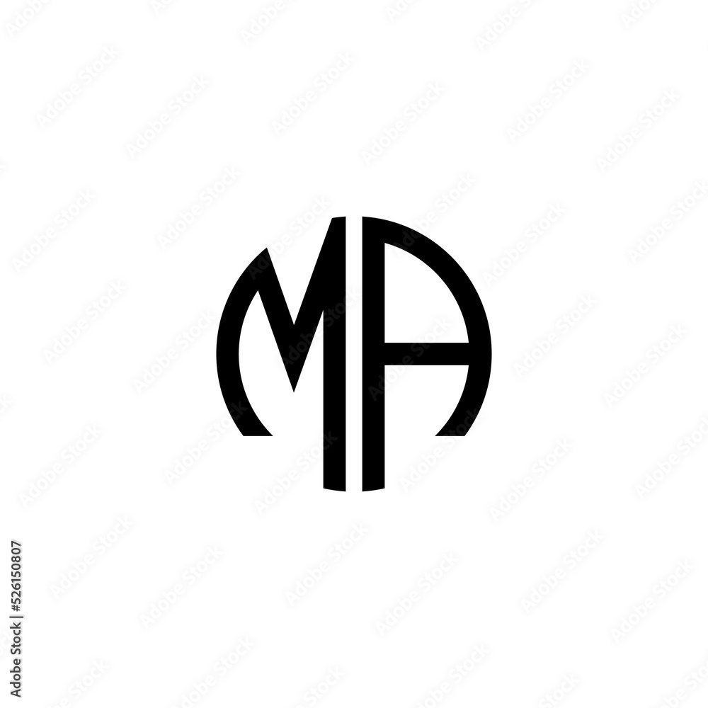 ma circle logo vector design Stock Vector | Adobe Stock