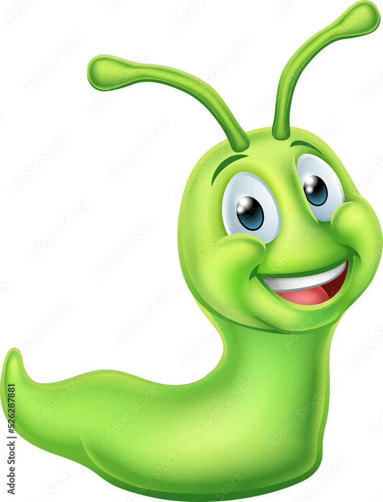 Cartoon Slug Character Stock Illustration | Adobe Stock