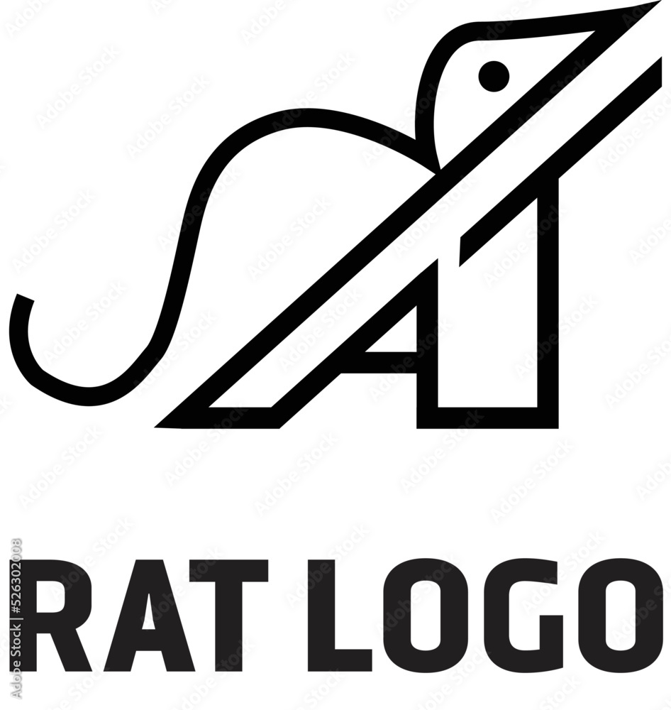 Rat, a new logo for your Institute! Stock Vector | Adobe Stock