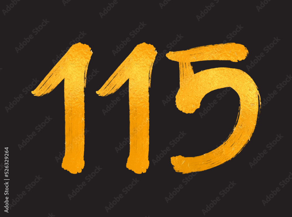 Vector de Stock 115 Number logo vector illustration, 115 Years ...