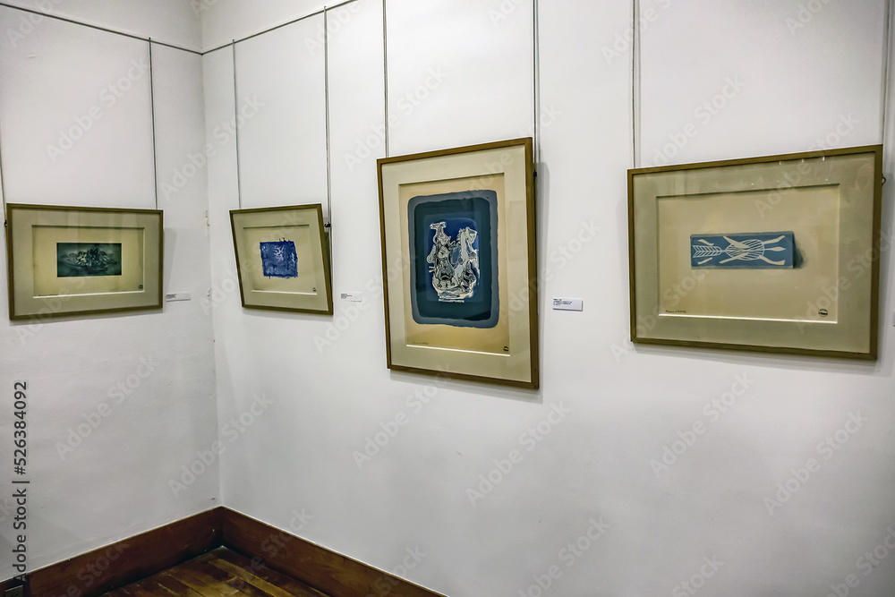 Foto de Stock Interior of Dieppe Castle (Chateau de Dieppe) museum. In ...