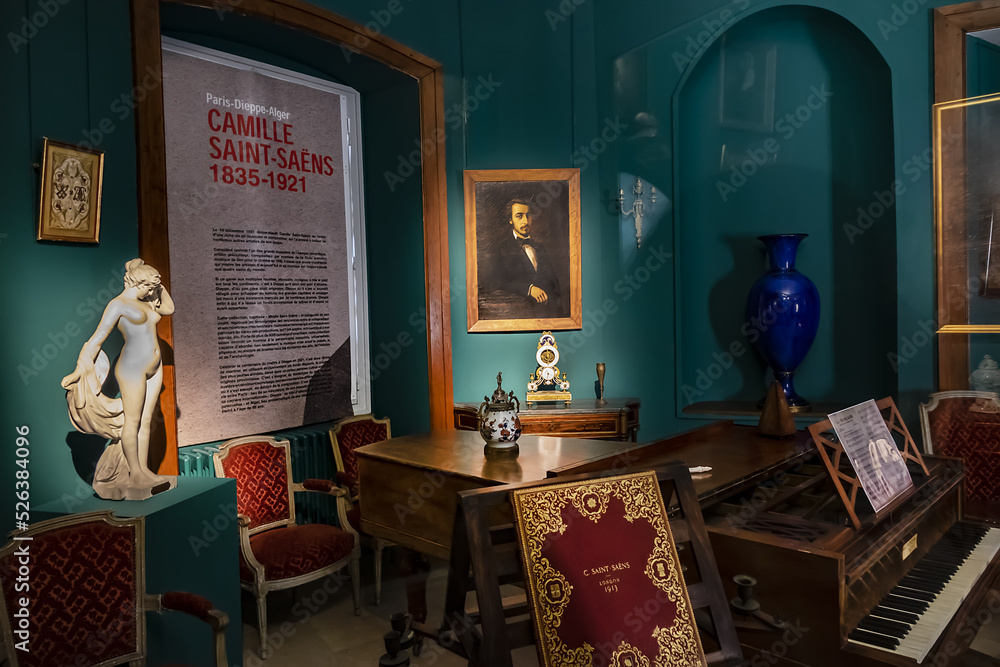 Foto de Stock Interior of Dieppe Castle (Chateau de Dieppe) museum. In ...