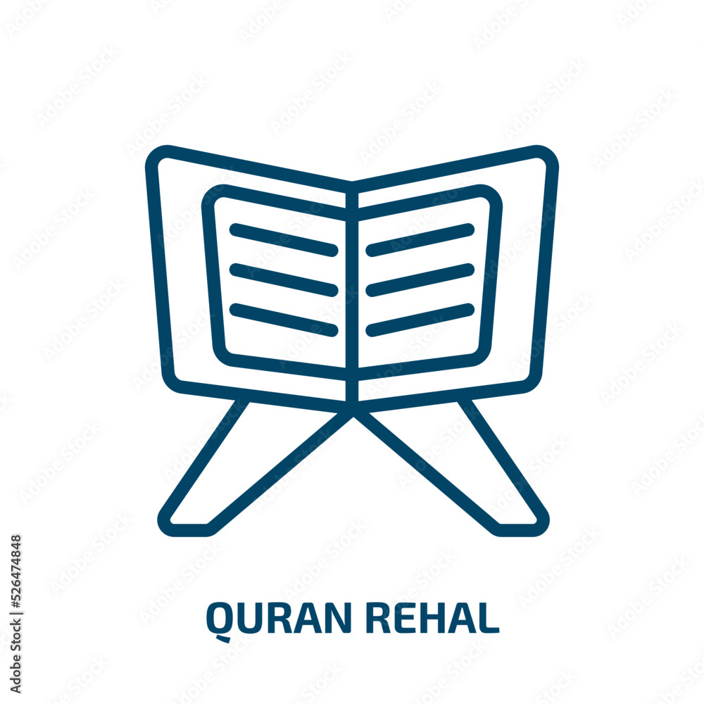 quran rehal icon from religion collection. Thin linear quran rehal ...