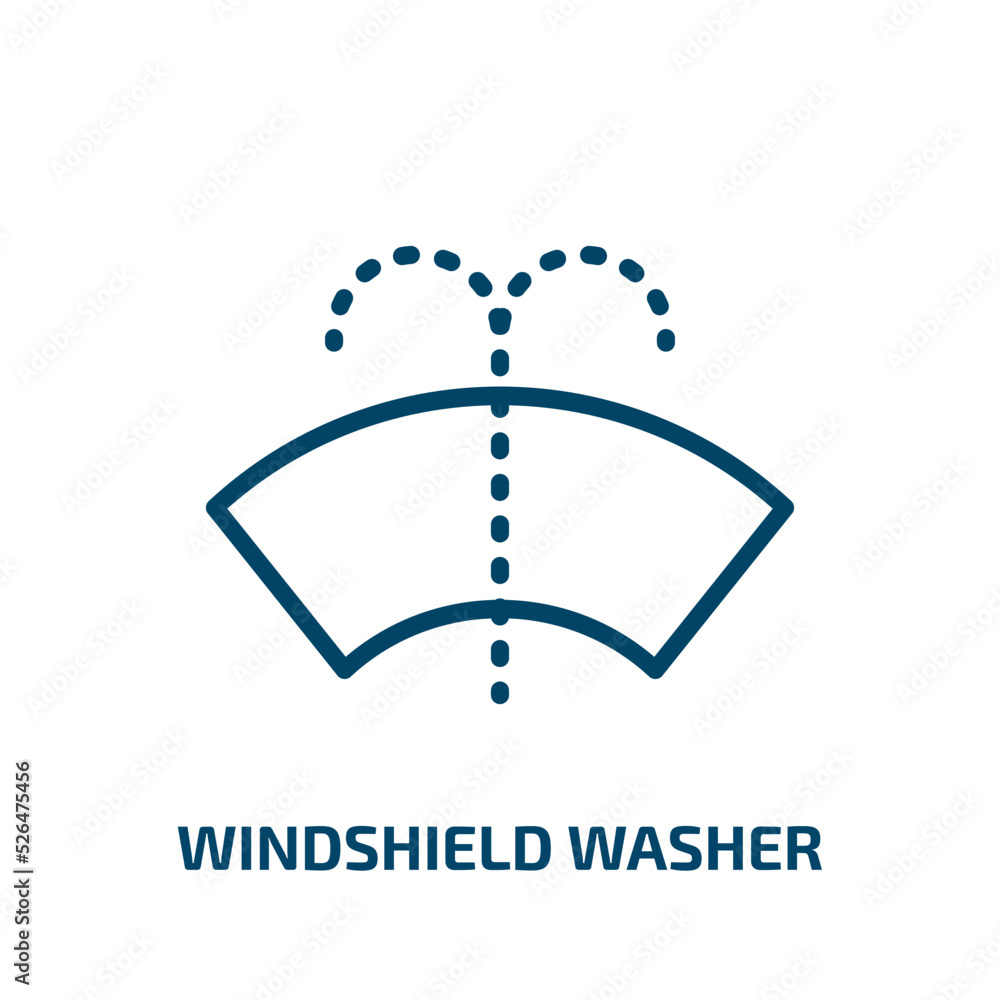 windshield washer icon from shapes collection. Thin linear windshield ...