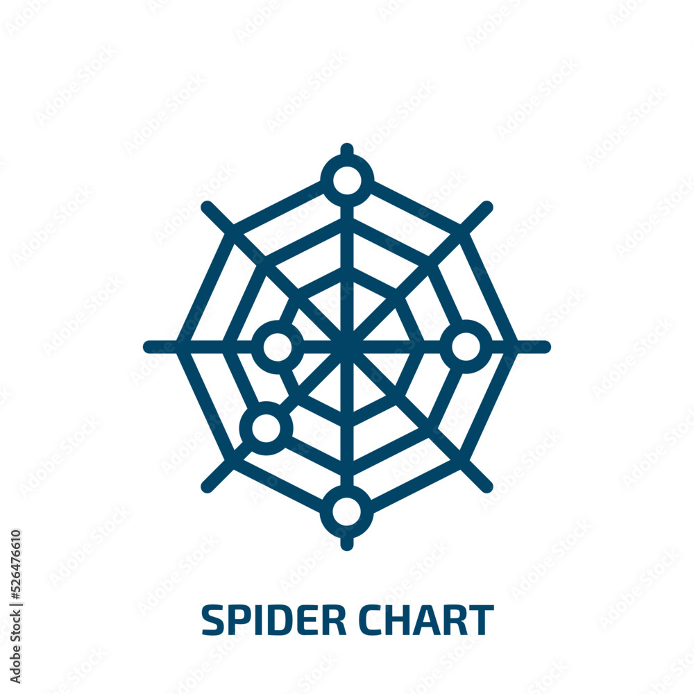 spider chart icon from business collection. Thin linear spider chart ...