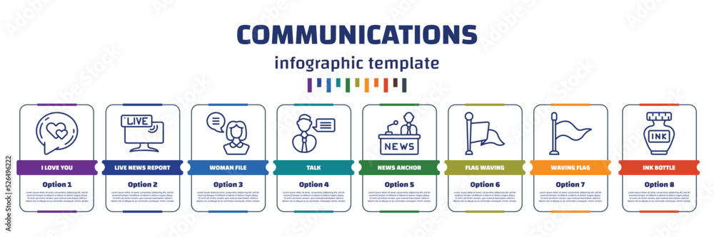 infographic template with icons and 8 options or steps. infographic for ...