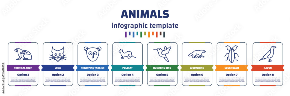 infographic template with icons and 8 options or steps. infographic for ...