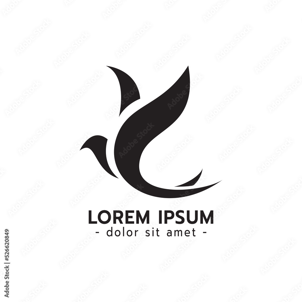 Flying bird logo vector illustration Stock Vector | Adobe Stock