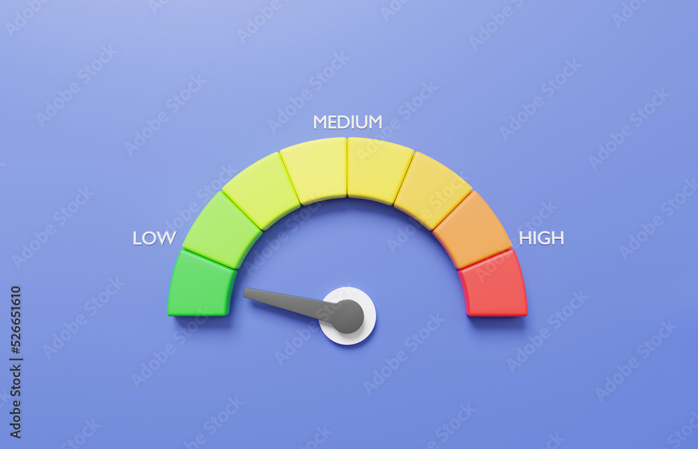 Minimal cartoon arrow point scale speed low status green speedometer ...