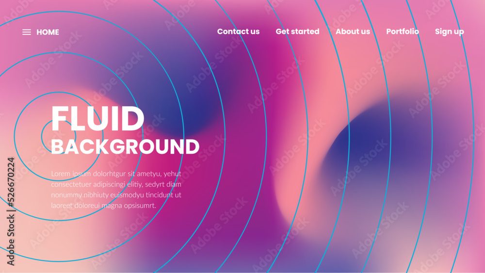 Trendy fluid gradient background, colorful abstract fluid 3d shapes ...