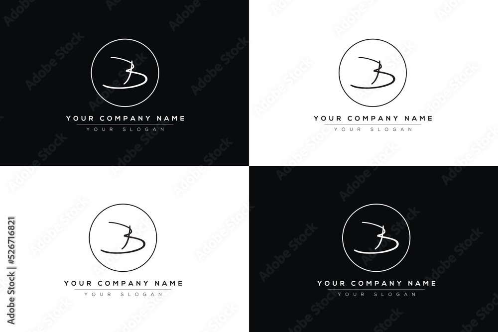 Abstract letter B logo design. Creative, Premium Minimal emblem design ...