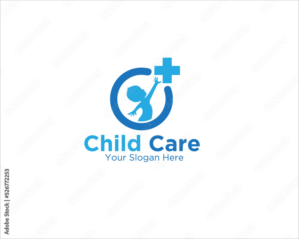 child care logo designs for medical service and clinic or hospital logo ...
