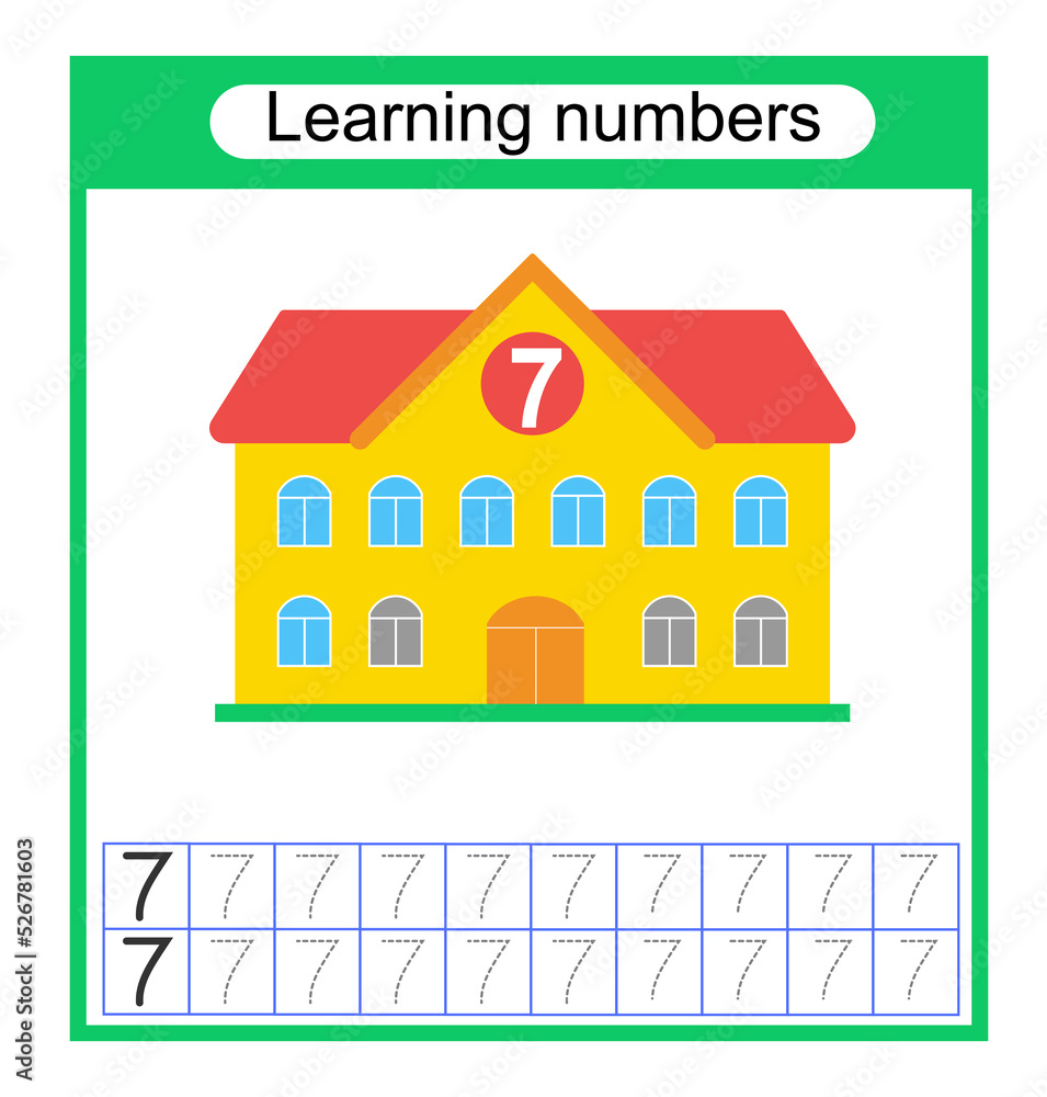 Preschool worksheet activity. Tracing dashed lines. Number worksheets ...