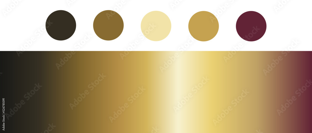 gold color palette with gradient and primary colors for web, fashion ...
