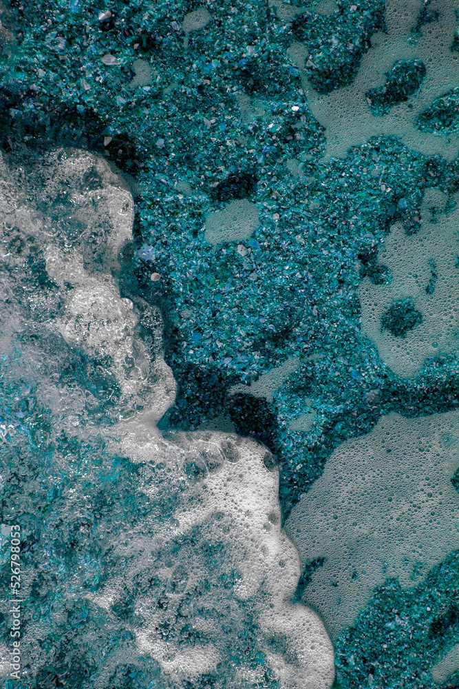 Turquoise abstract background. Natural reflection texture in water ...
