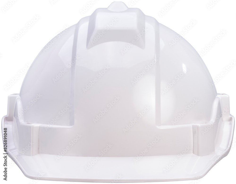 White safety helmet or hard cap isolated on white background ...