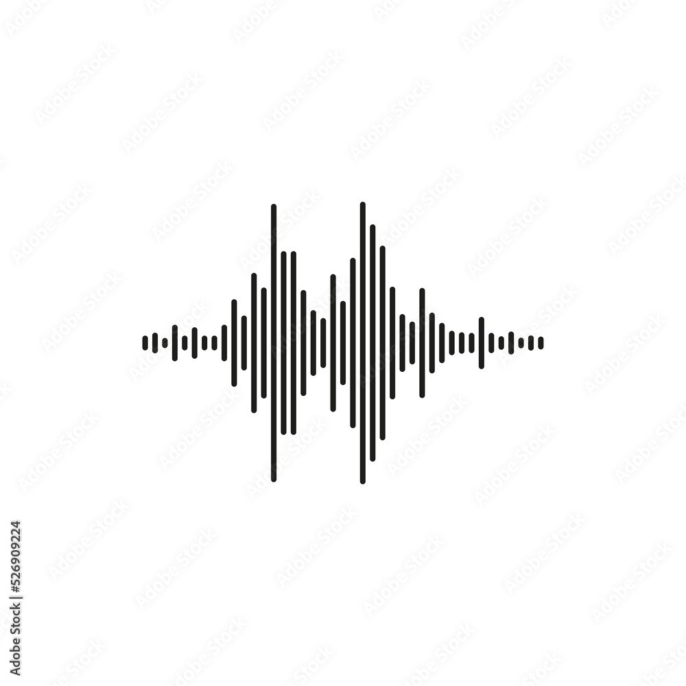 Sound wave icon. Sound symbol. Speaker icon. Vector illustration. Stock ...