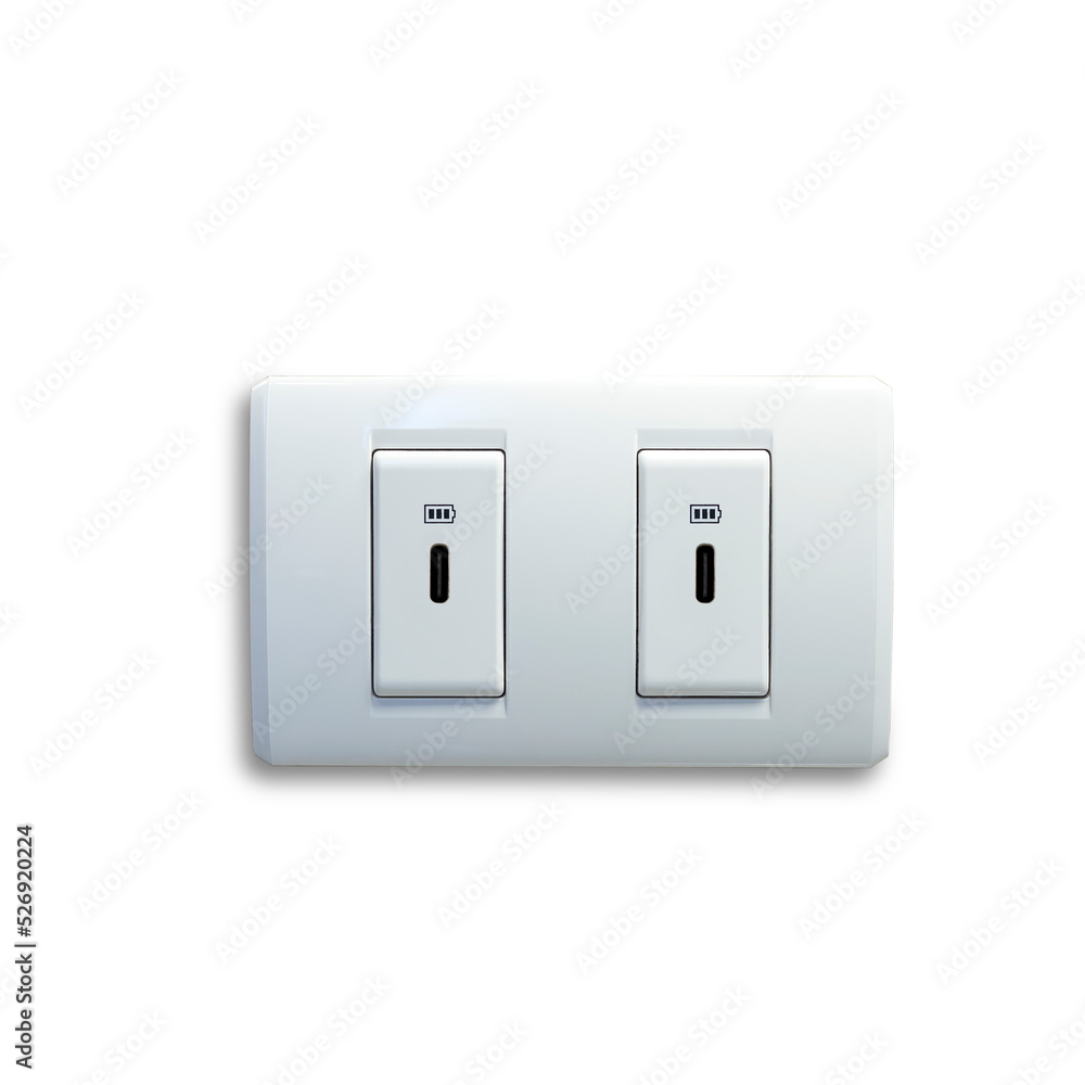 New wall outlet with two sockets USB type C included. For convenience ...