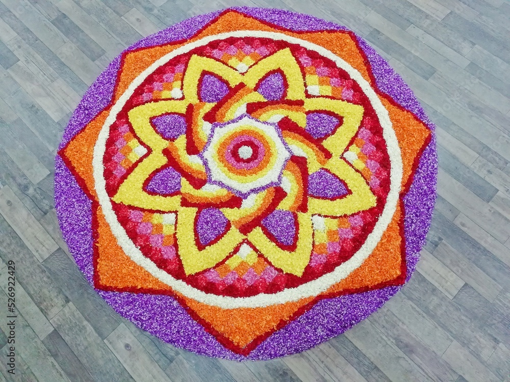 pookalam designs for onam celebrations Stock Photo | Adobe Stock