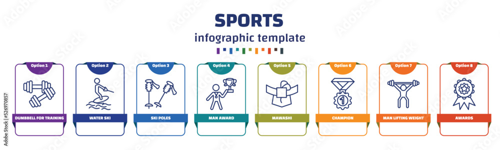infographic template with icons and 8 options or steps. infographic for ...