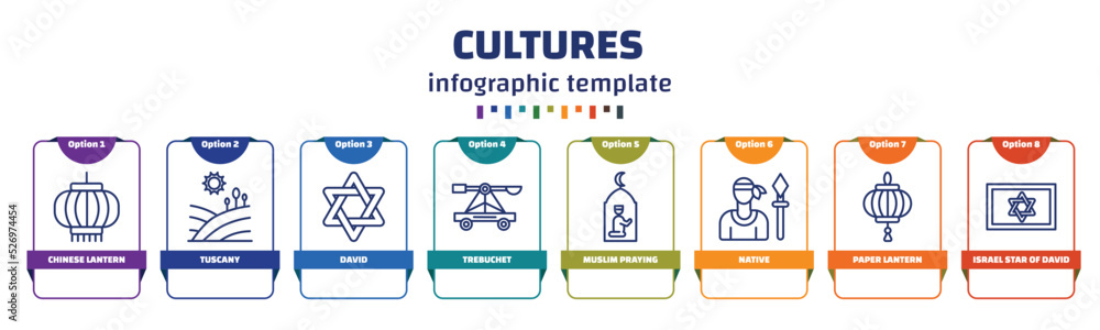 infographic template with icons and 8 options or steps. infographic for ...
