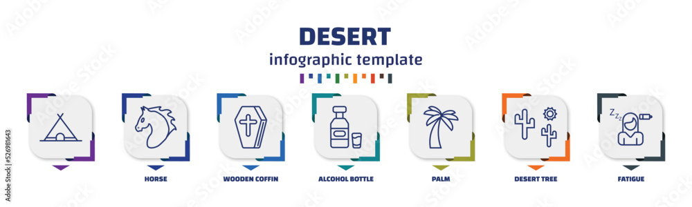 infographic template with icons and 7 options or steps. infographic for ...