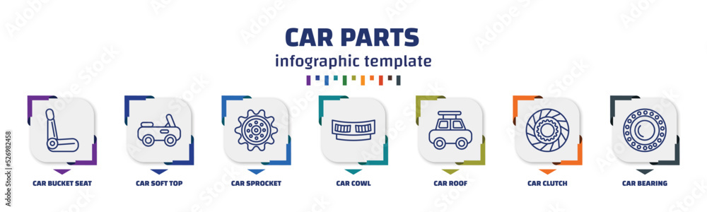 infographic template with icons and 7 options or steps. infographic for ...